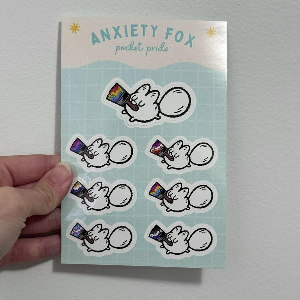 Anxiety Fox - Pocket Pride Plush Toys Project Update: Sticker Sheets ...