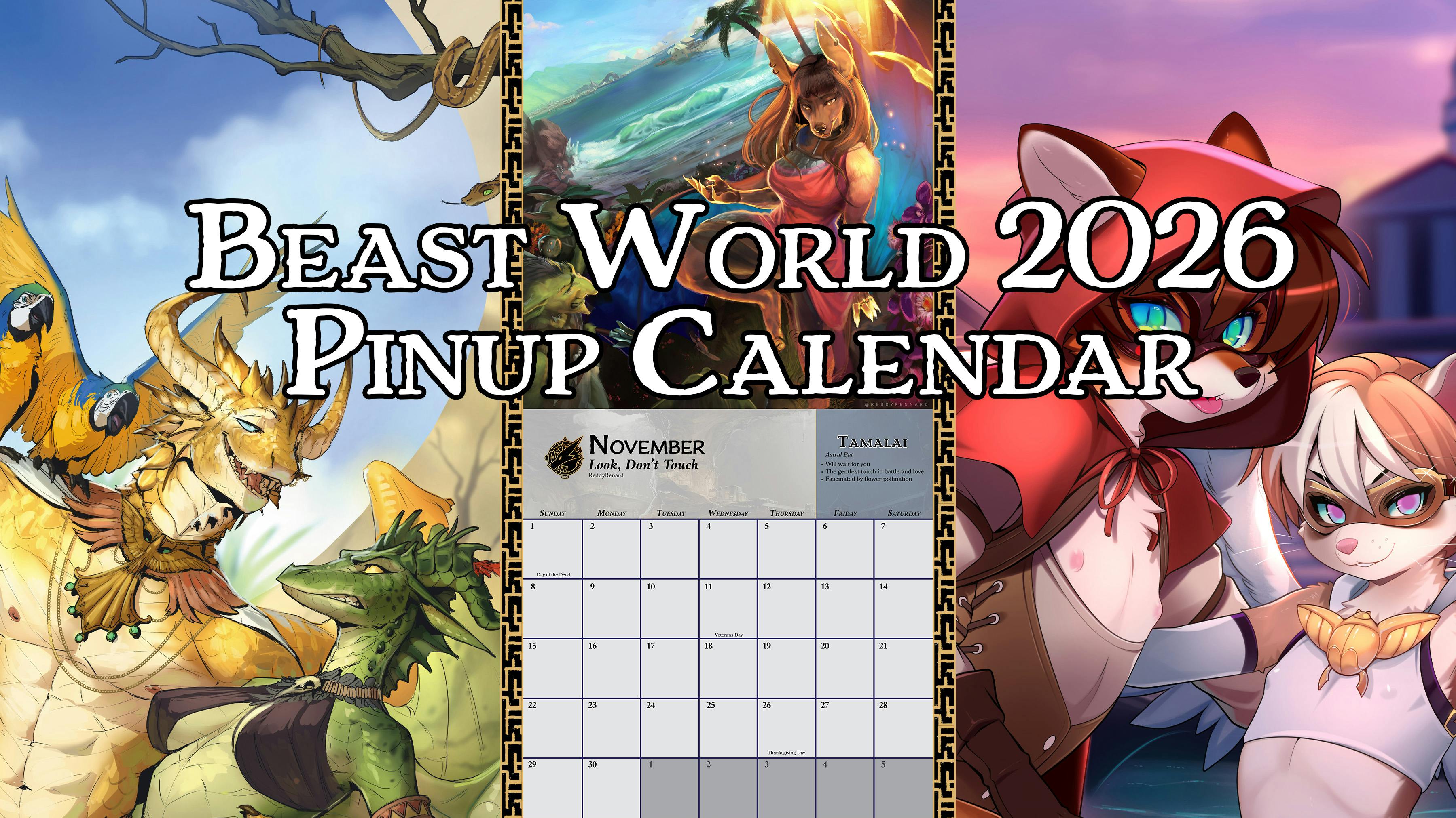 Beast World 2026 Pinup Calendar - BackerKit