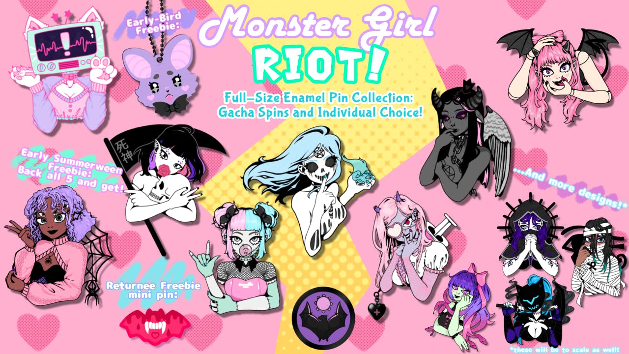 Launch Party | Monster Girl Riot: A Full-Sized Gacha Pin Collection ...