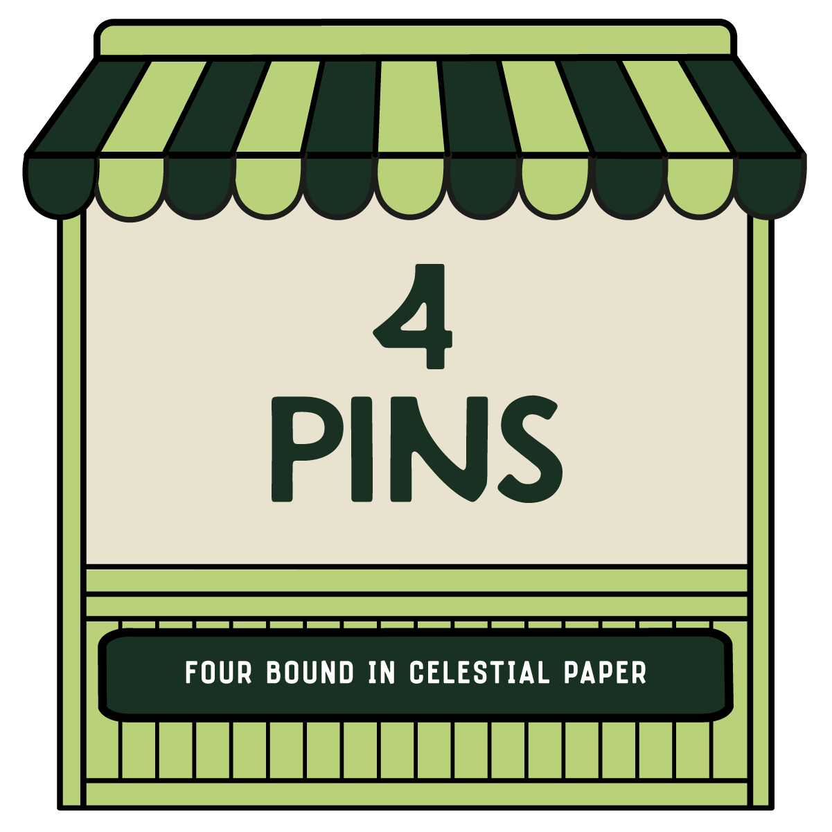 4 Pins - Four Bound in Celestial Paper | The Secret Night Market for ...