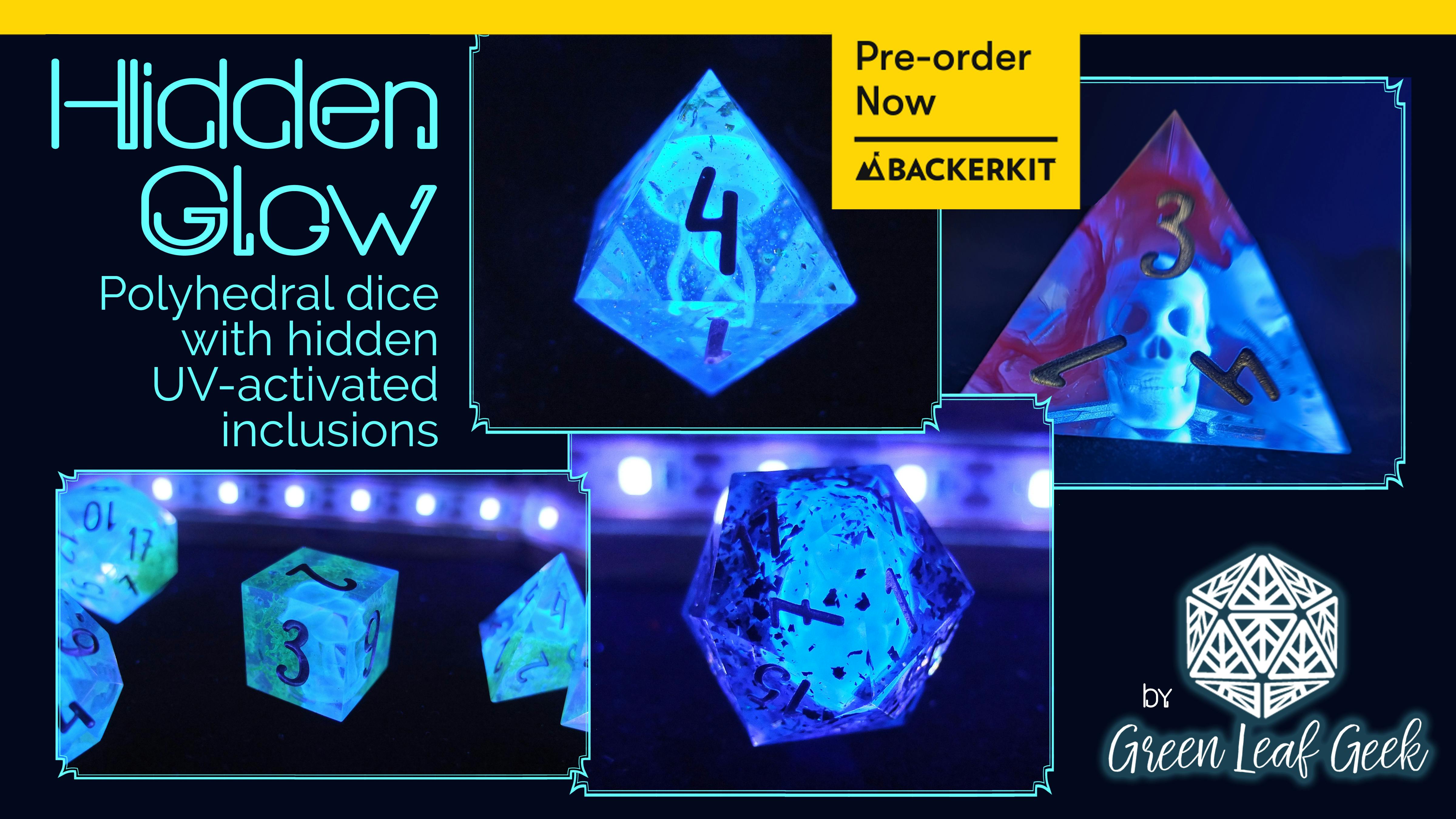 Hidden Glow UV-activated Dice - BackerKit