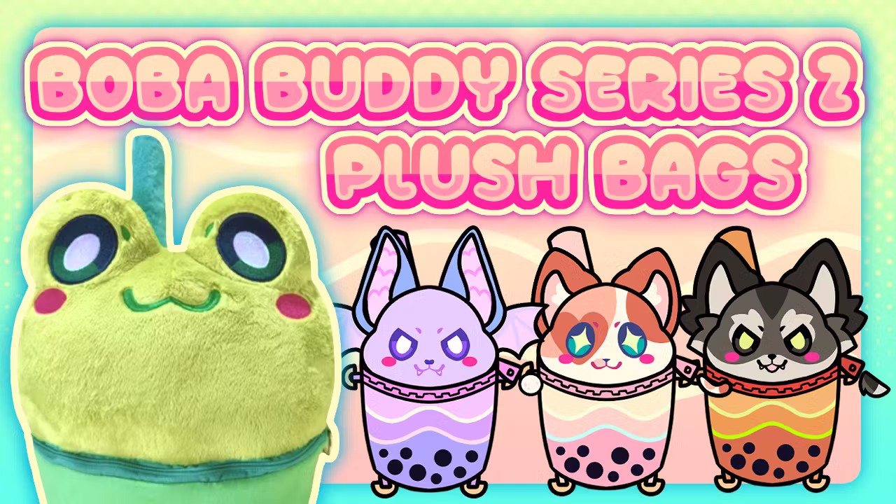 Track Boba Buddy Series 2 - cute plush animal bubble tea bags on ...