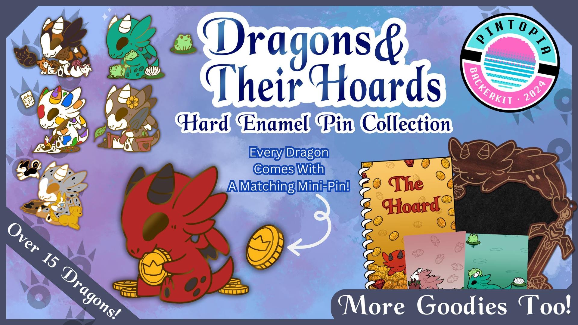 Dragons and Their Hoards A Cute Enamel Pin Collection Set - BackerKit