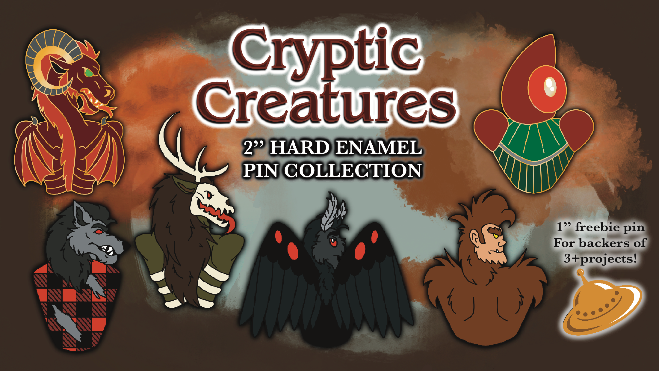 Cryptic Creatures: Enamel Pin Collection - BackerKit