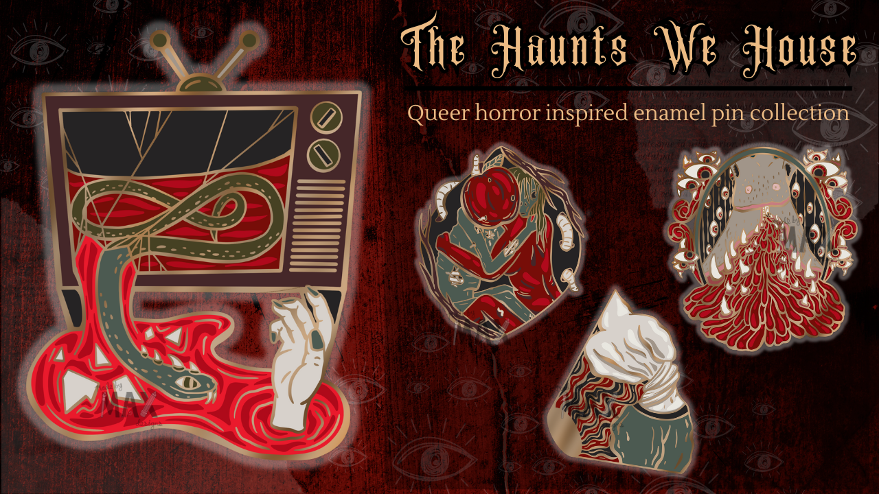 The Haunts We House | Queer Horror Inspired Enamel Pins - BackerKit
