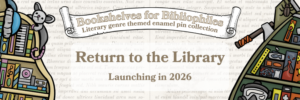 Bookshelves for Bibliophiles | Literary Genre Themed Enamel Pin ...