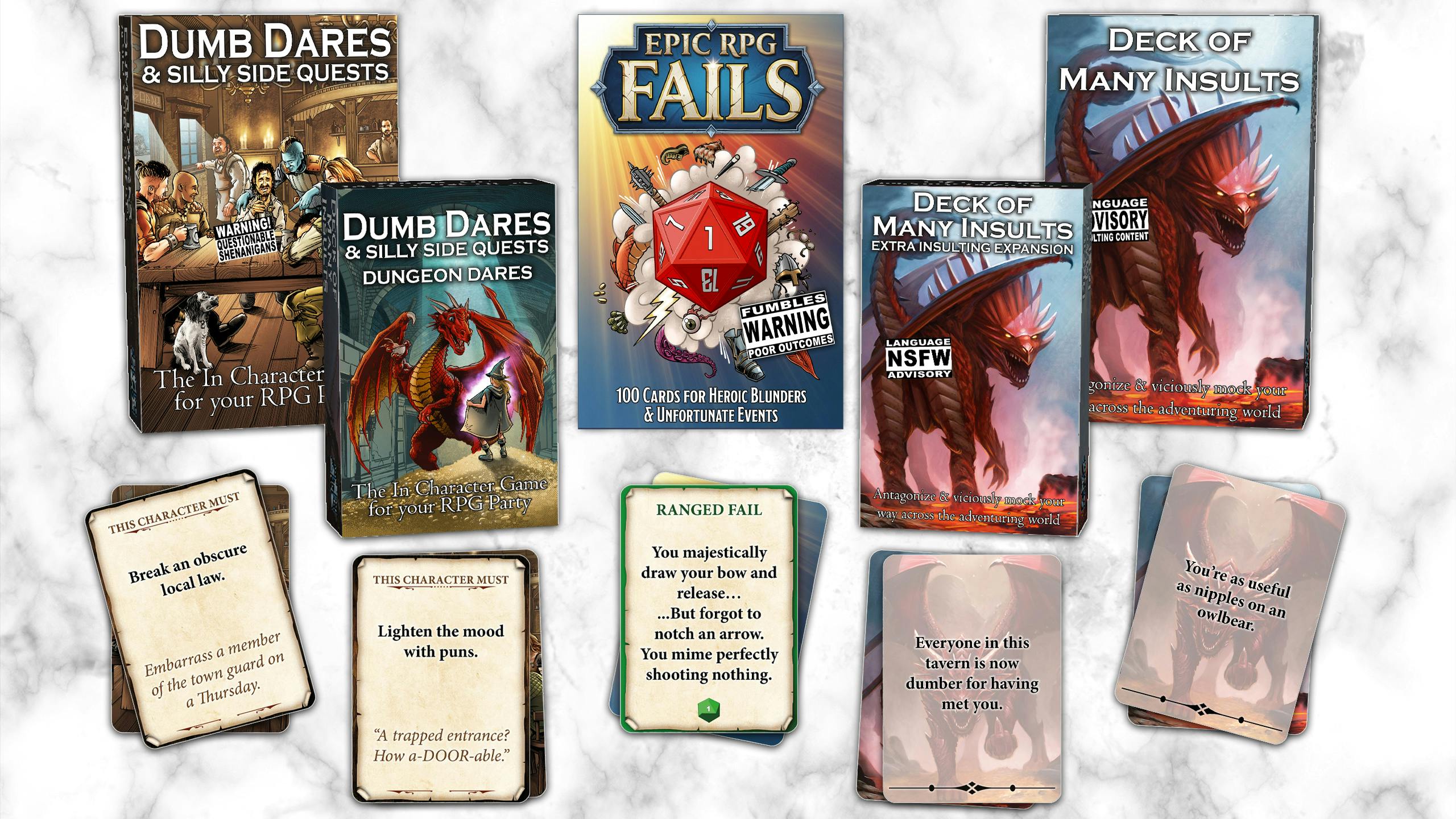 Epic RPG Fails, Extra Insulting Insults & Even Dumber Dares! - BackerKit