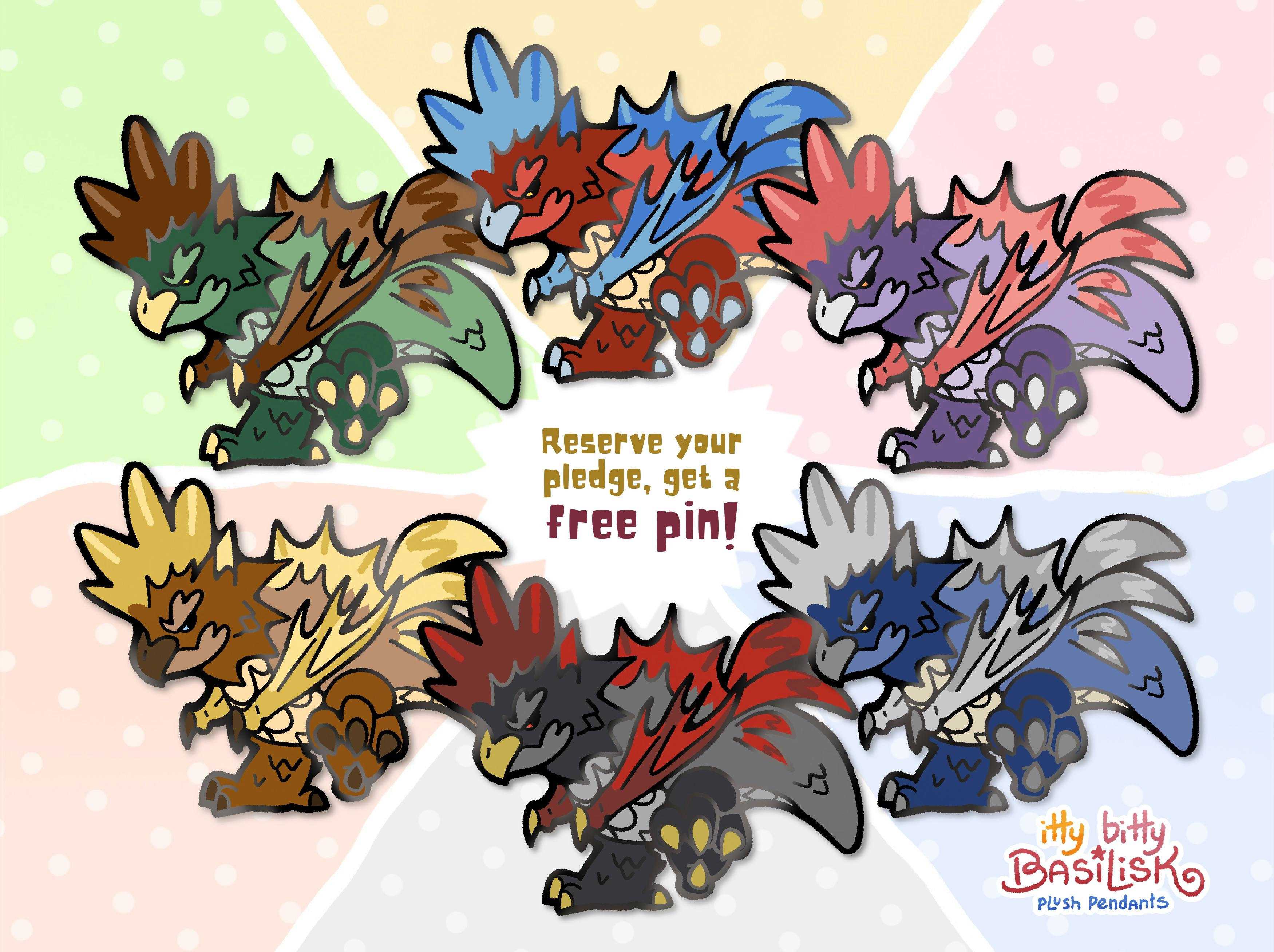 Itty Bitty Basilisk Plush Pendants Project Update: Just Hatched! Meet ...