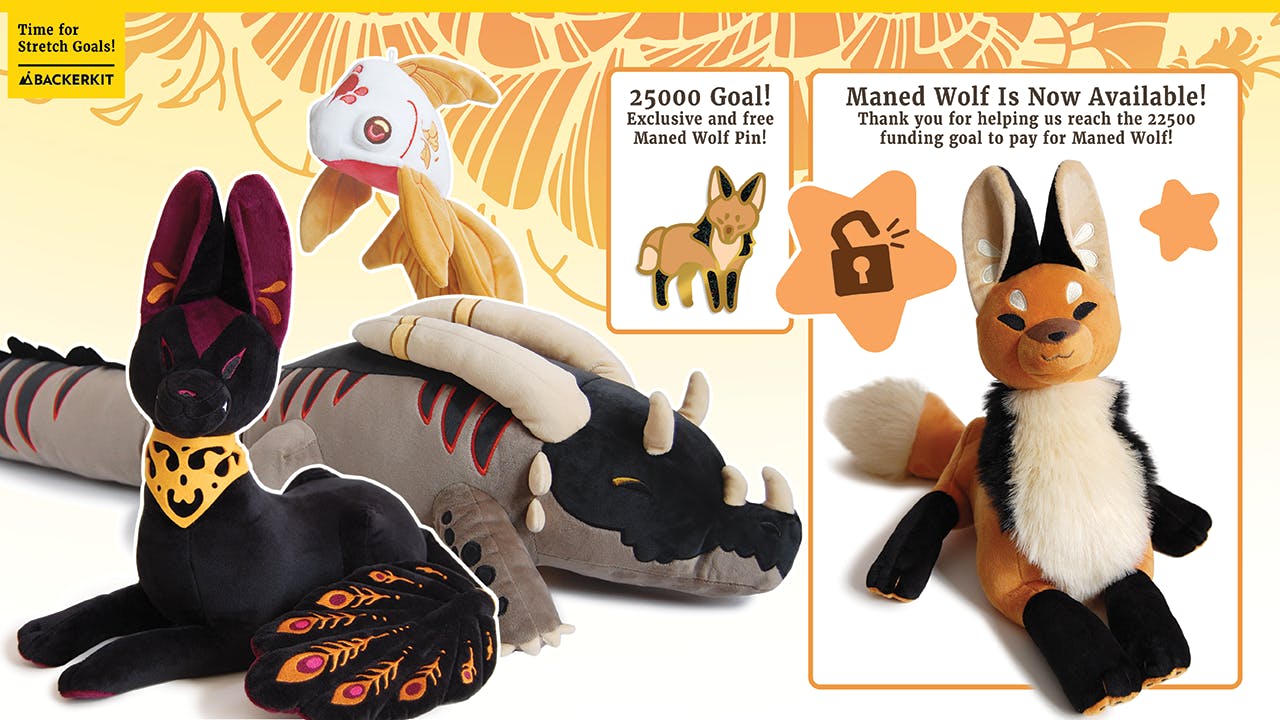 River Dragon and Underworld Jackal Plush Project Update: Maned Wolf is ...