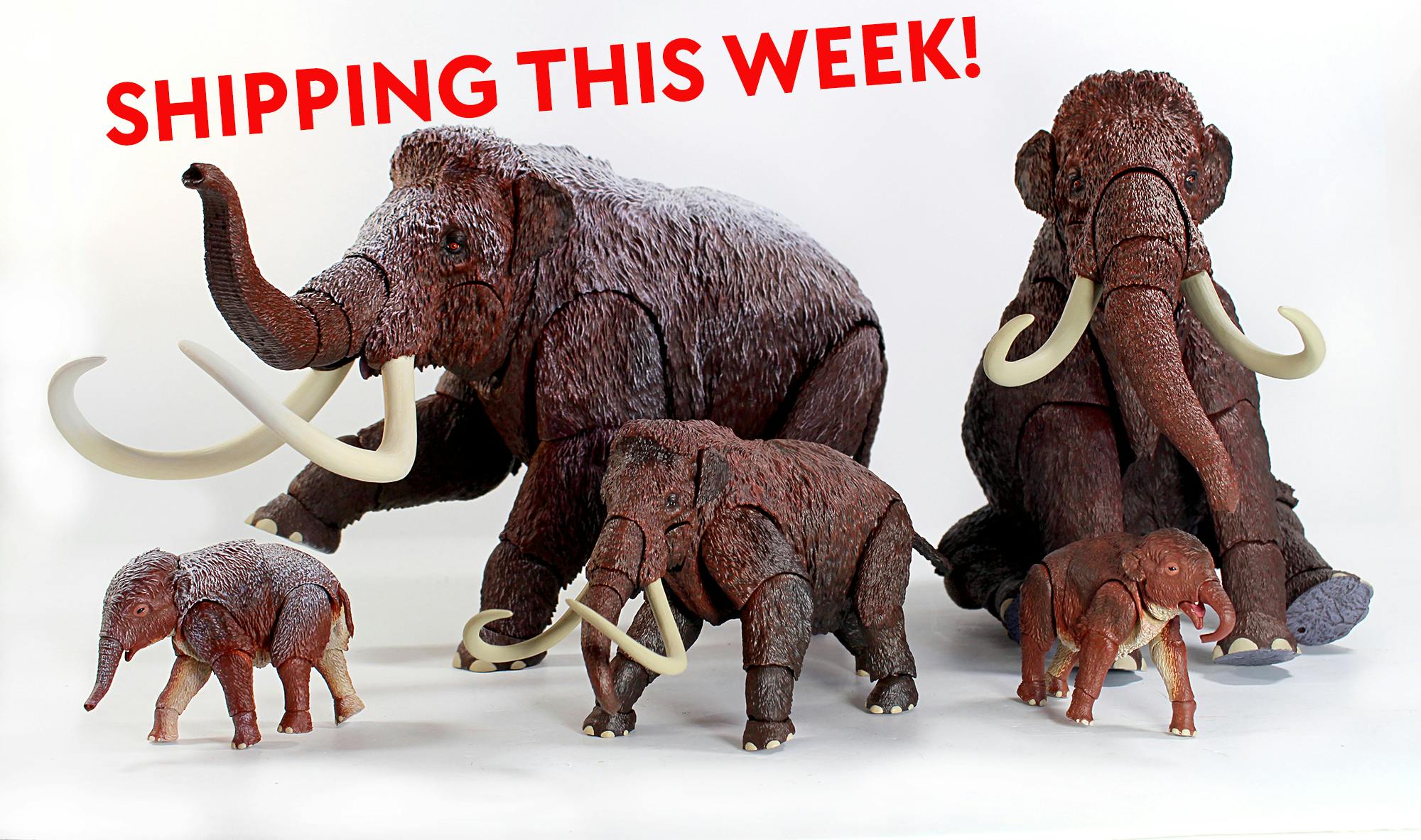 Eons Realistic Articulated Wooly Mammoth Figures Project Update: Mammoths are shipping soon- get ...