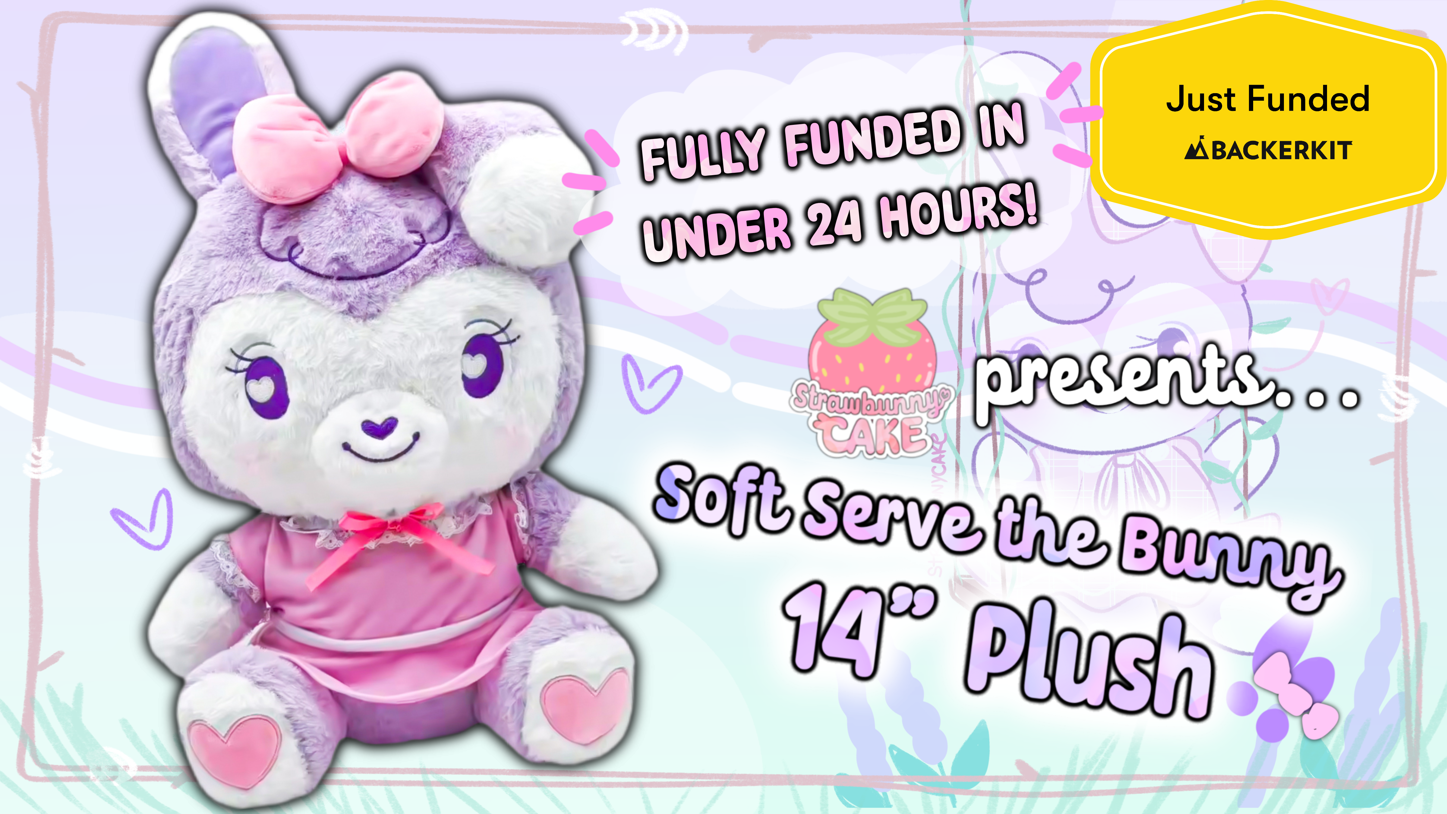 Launch Party | Soft Serve, the Sweetest Bunny ~ 14" Plush! - BackerKit