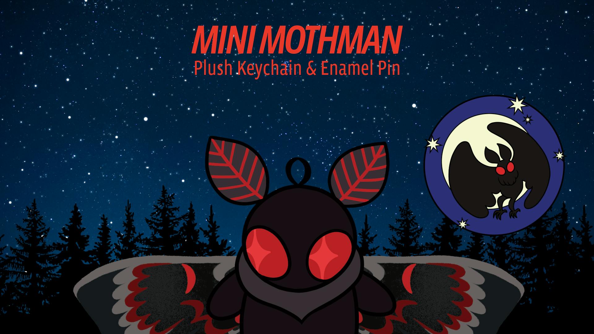 Launch Party | Mini Mothman Keychain Plush & Enamel Pin - BackerKit