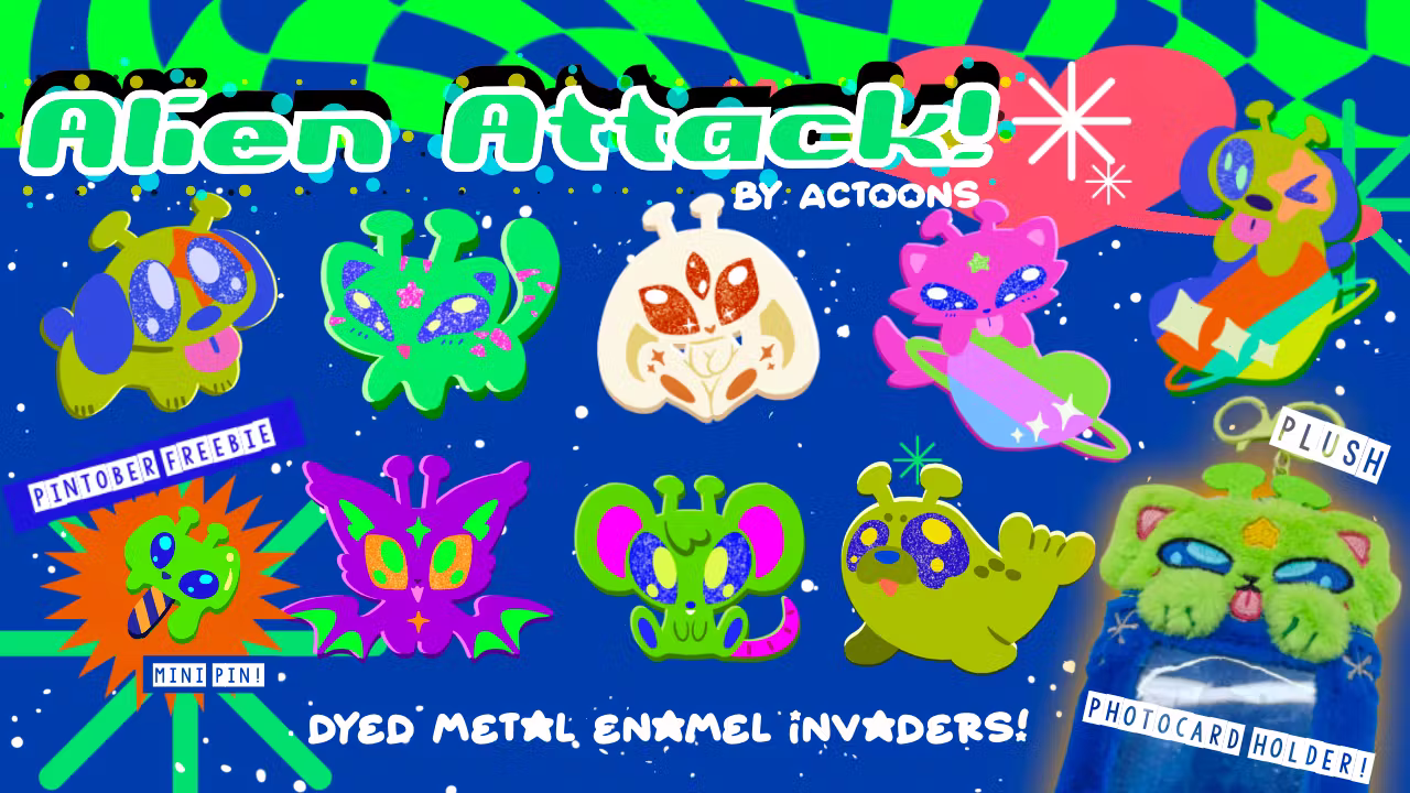 👽 Alien Attack!!! - Dyed Metal Pin Collection 👽 - BackerKit