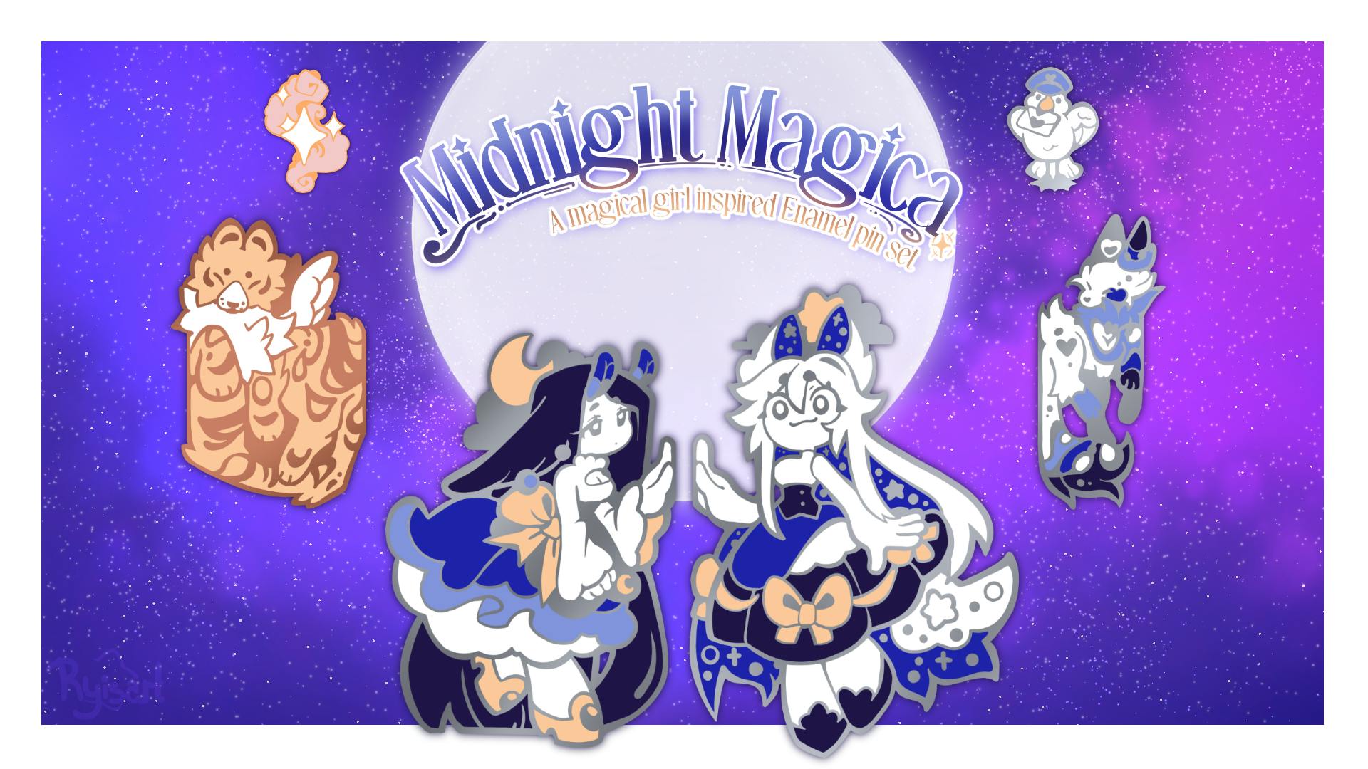 Launch Party | Midnight Magica - A Magical Girl inspired Enamel Pin set ...