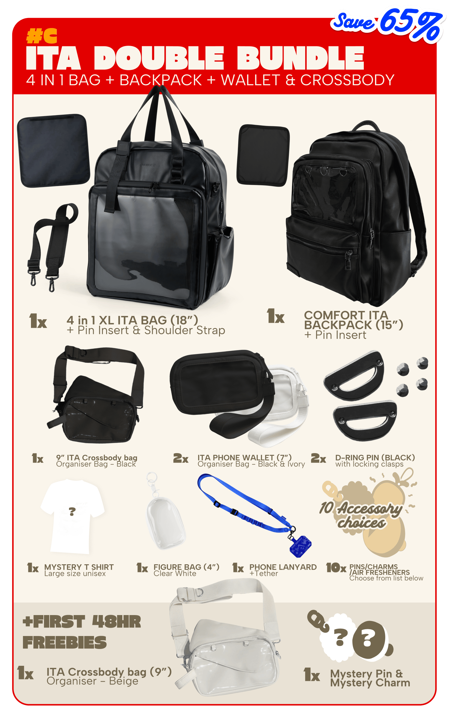 4in1 XL Everyday ITA Bags, Backpacks & Totes v8 + Organisers Project ...
