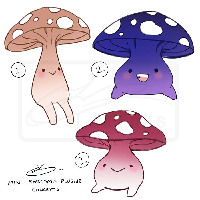 Shroomie Shoppe - Mushroom Enamel Pins & Plushies Project Update: 💖 ...