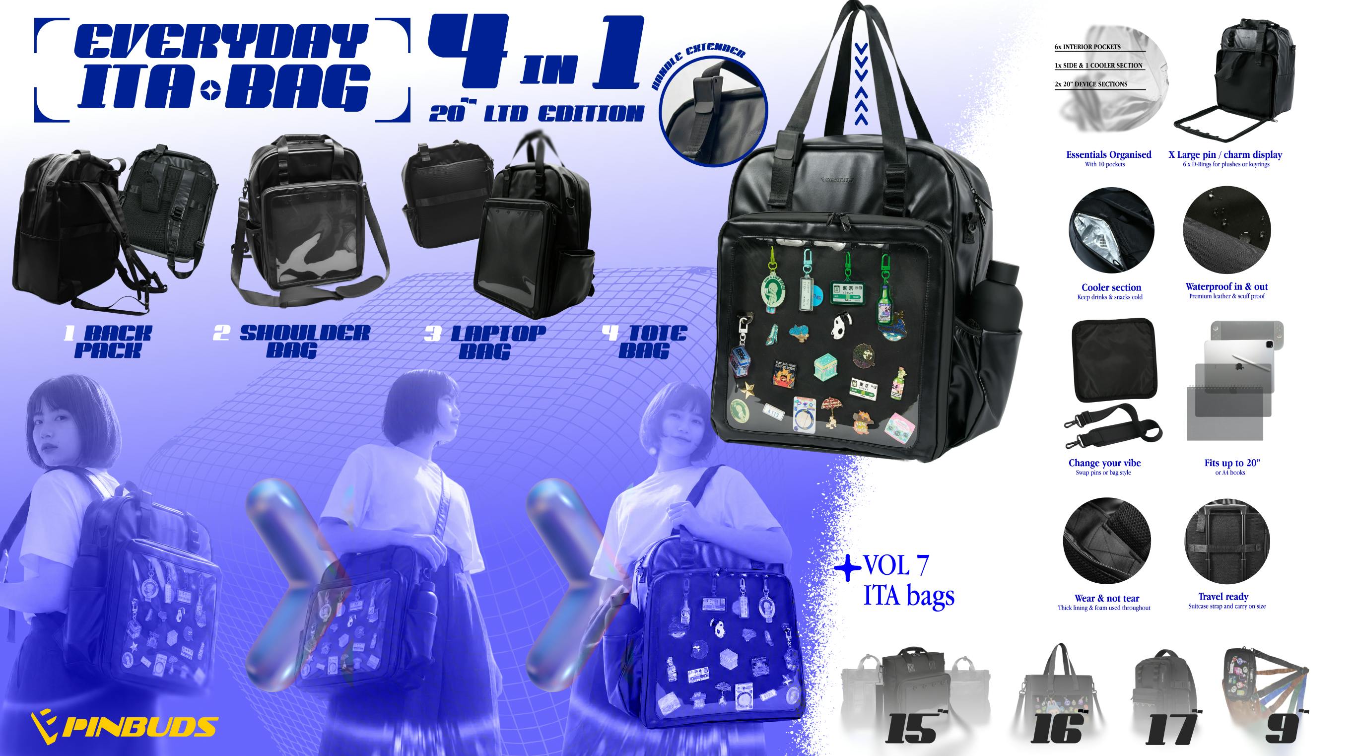 Launch Party | Tough 4in 1 Everyday ITA Bags, Backpacks & Totes for ...