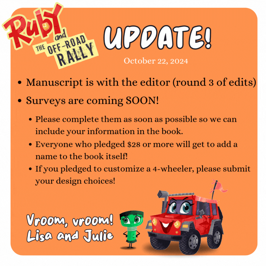Ruby and the Off-Road Rally Project Update: Ruby and Scout are in the ...
