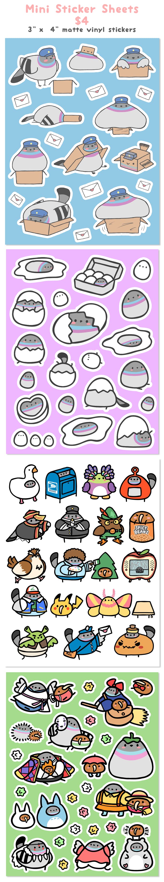 Poe the Pigeon & Karl the Kiwi Pins, Plushies, and Stationery! - BackerKit